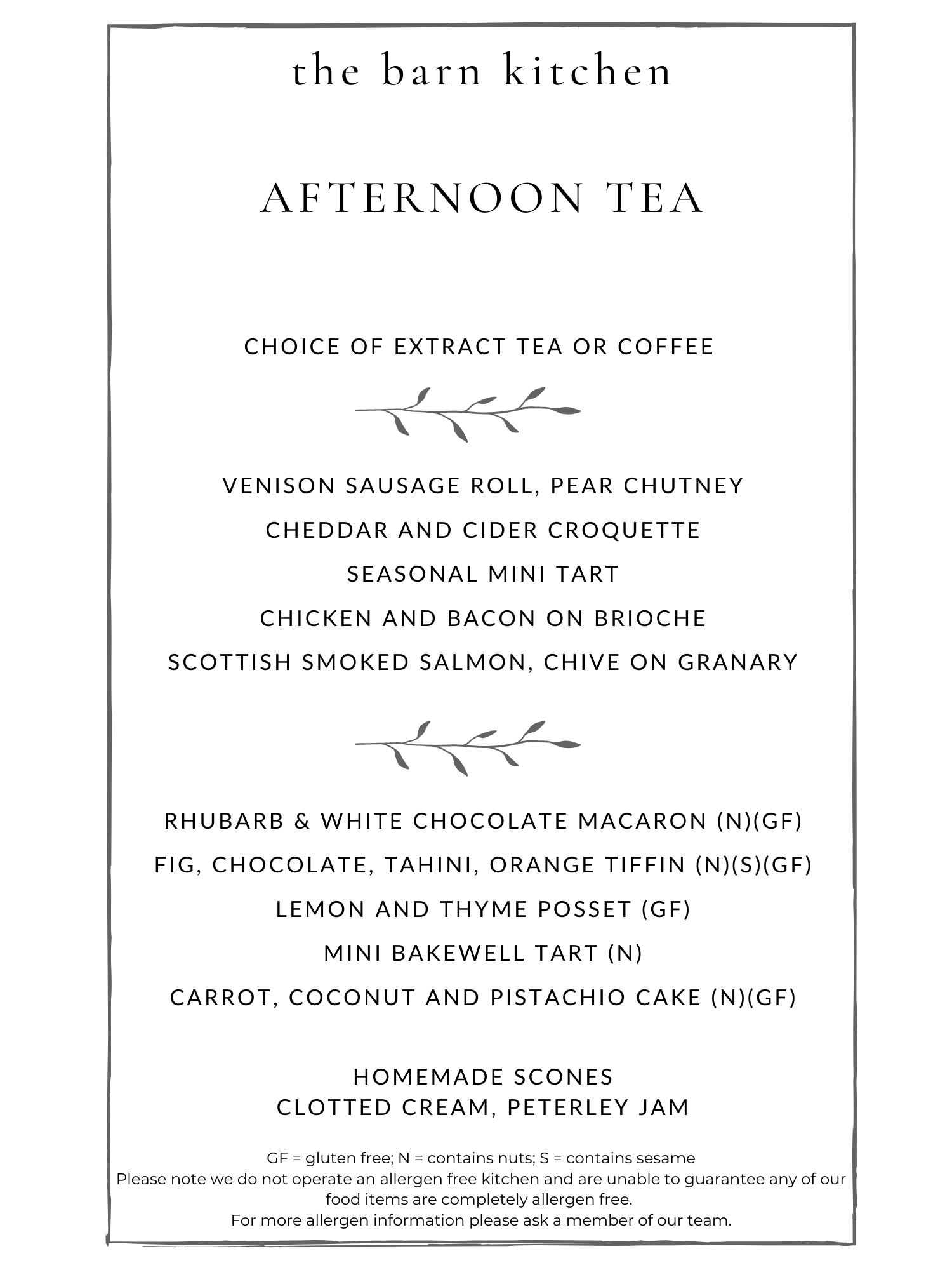 Barn Kitchen – afternoon tea | Peterley Manor Farm